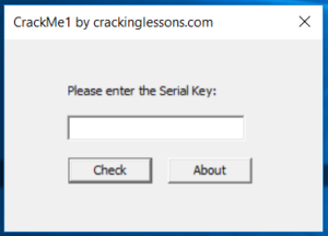 CrackMe #1 – Cracking Lessons