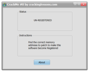 CrackMe #8 – Cracking Lessons