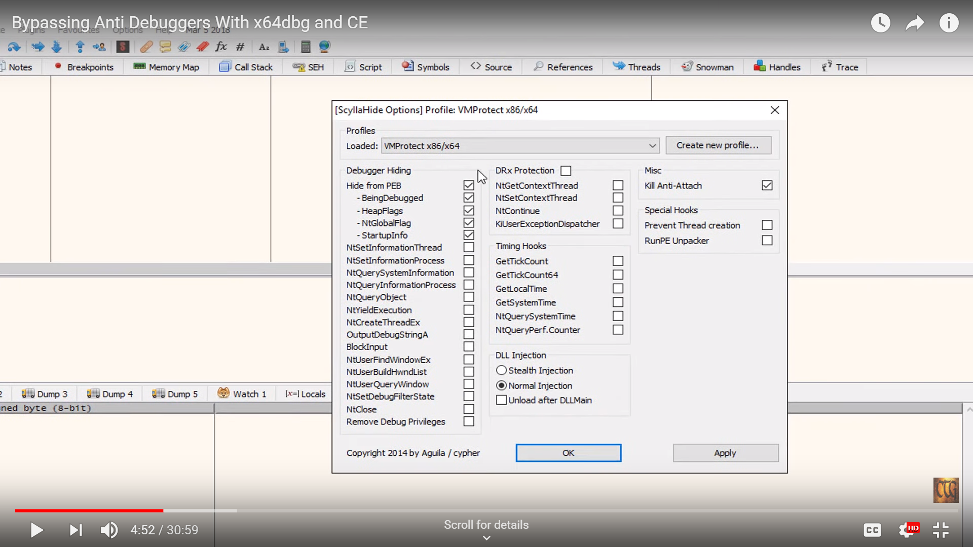 Anti-anti-debugging plugin: ScyllaHide – Cracking Lessons
